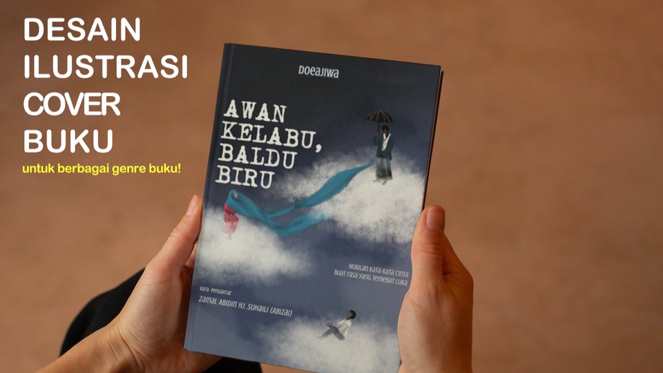 DESAIN ILUSTRASI COVER BUKU, COVER WATTPAD, COVER MENARIK (SATU HARI JADI)