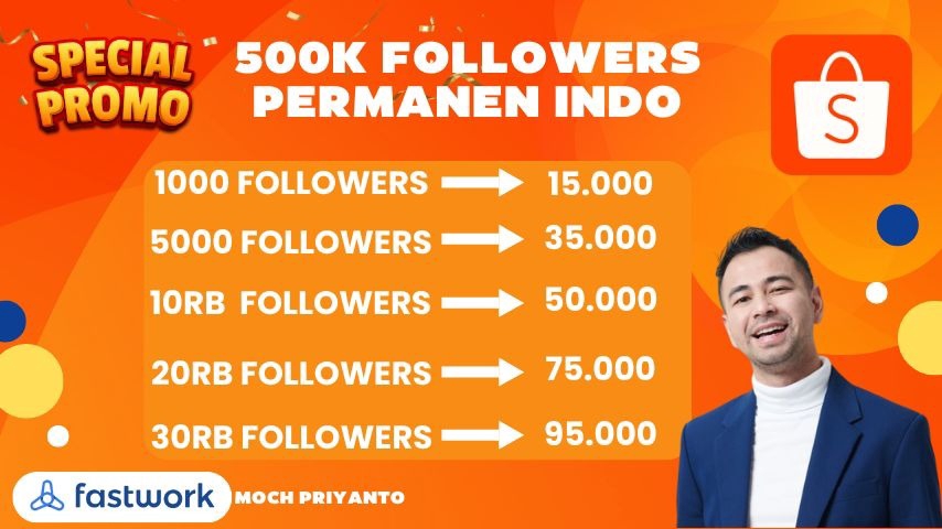 FOLLOWERS SHOPEE - TOKOPEDIA INDONESIA - PERMANEN ANTI DROP PALING MURAH