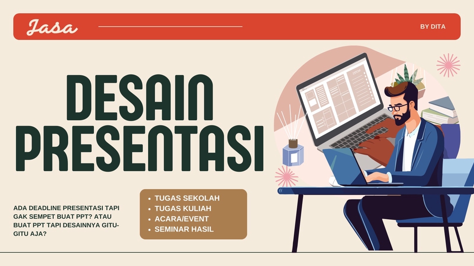 JASA DESAIN PRESENTASI BEBAS REVISI