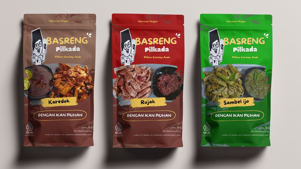 Kemasan produk Basreng