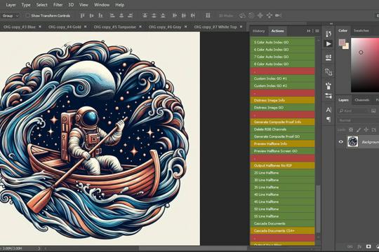 pecah warna atau separation dan tracing vector untuk kebutuhan sablon