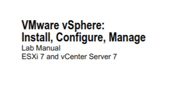 VMware vSphere: Install,Configure, Manage "ESXi and vCenter Server"