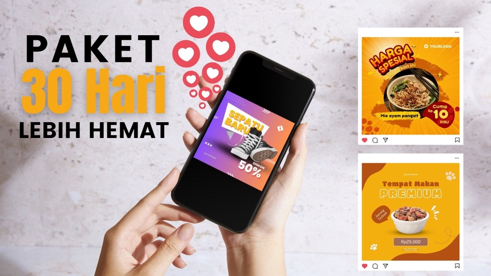 PAKET HEMAT! Jasa Desain Sosmed Anti Ribet