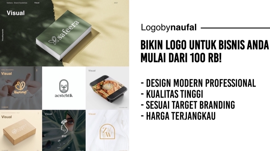 Desain logo simple kekinian mulai dari 100 ribu aja