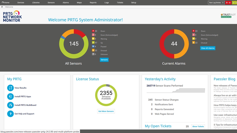 Installation NMS Paeesler PRTG Cloud