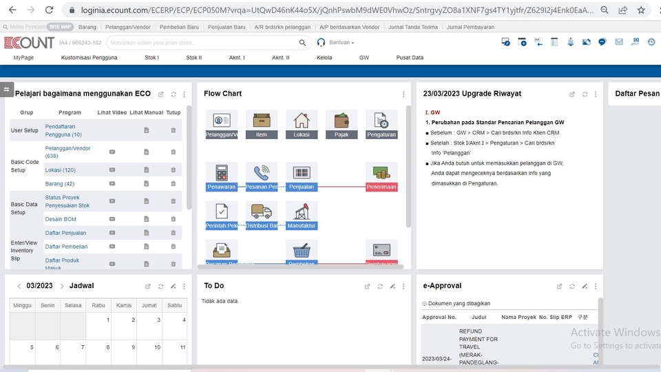 SETTING APLIKASI ECOUNT ERP SYSTEM (web based system)