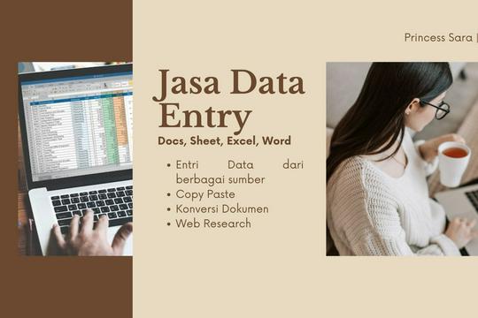 JASA DATA ENTRY Spreadsheet, Excel, dll.