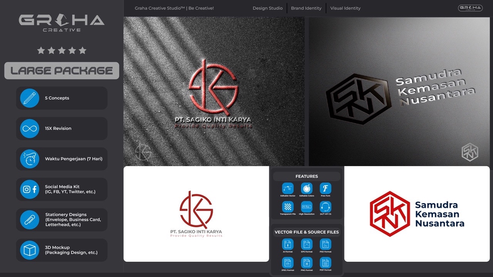 DESAIN LOGO MONOGRAM STYLE MODERN & MINIMALIST (FREE BRAND GUIDE)