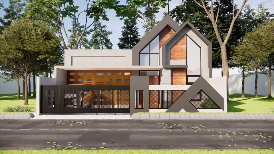 Jasa Desain Rumah 3D modeling & Rendering Harga mulai 10rb/m2