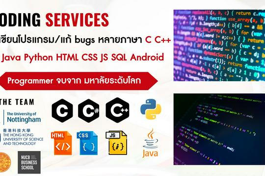 รับเขียนโปรแกรม เว็บไซต์ แก้โค้ด แก้ bug C C# C++ Python HTML CSS JS ...
