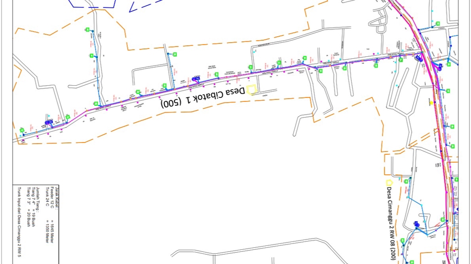 Penggambaran AutoCAD (Design Network Fiber & Topografi Drawing)