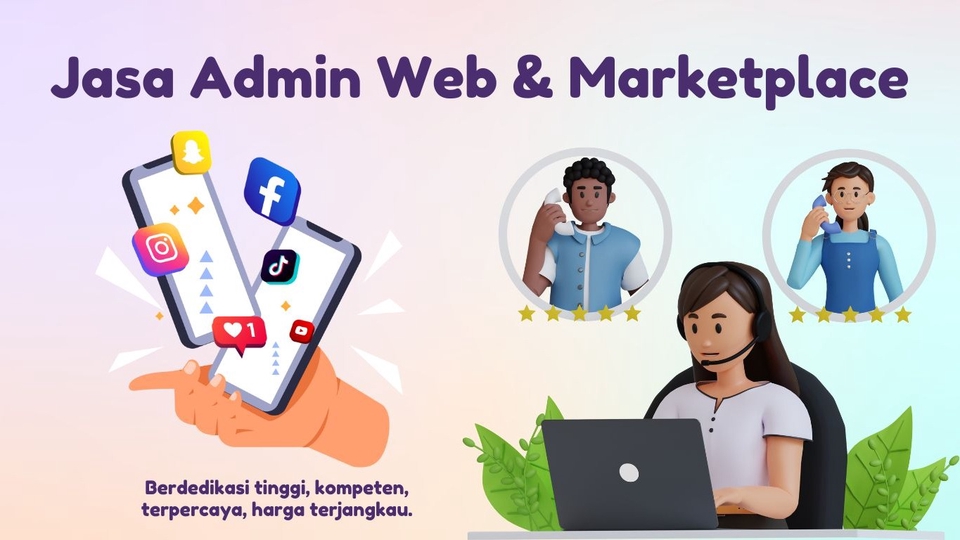 Admin Web dan Marketplace(Shopee, Lazada, Tokopedia)