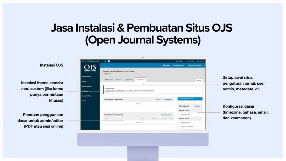 Jasa Instalasi & Pembuatan Situs OJS (Open Journal Systems)