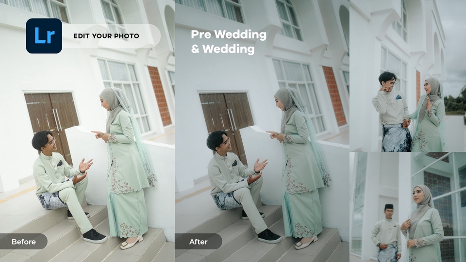 EDIT FOTO PRE WEDDING / WEDDING di Lightroom | Cinematic / Japanese tone