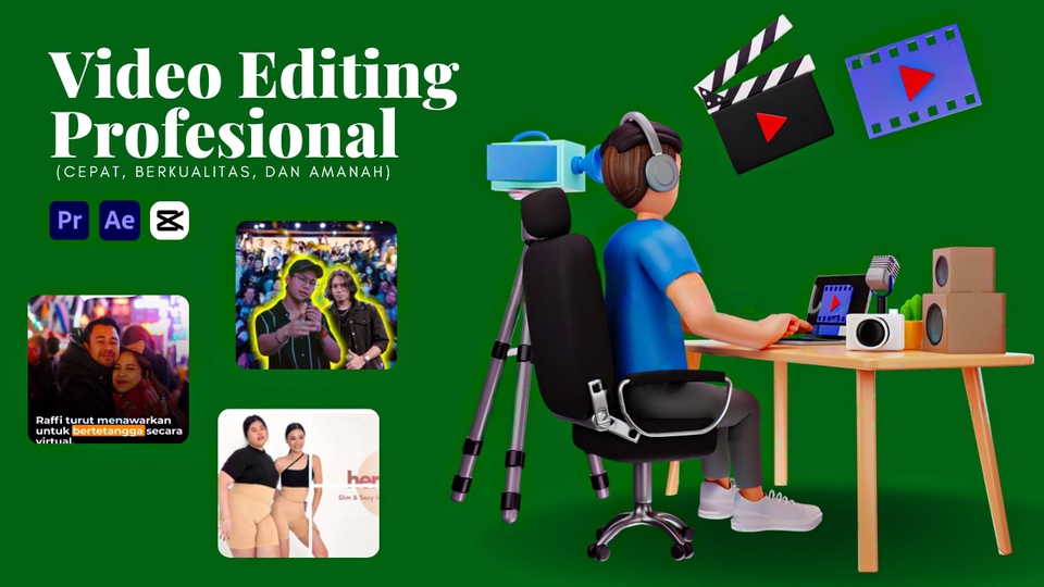 Video editing MURAH DAN CEPAT video short youtube, event, dan sebagainya