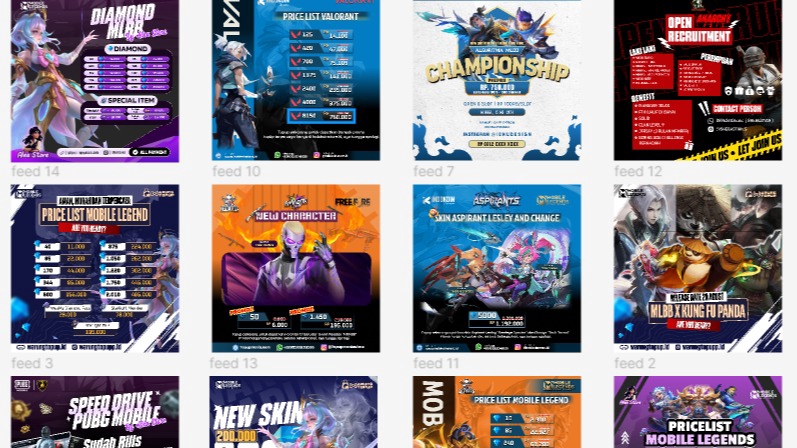 Design Feed Instagram TopUp Game