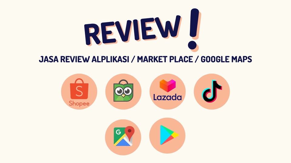 Review Alplikasi / Google Maps / Shopee / Tokopedia / Tiktok Shop / Lazada