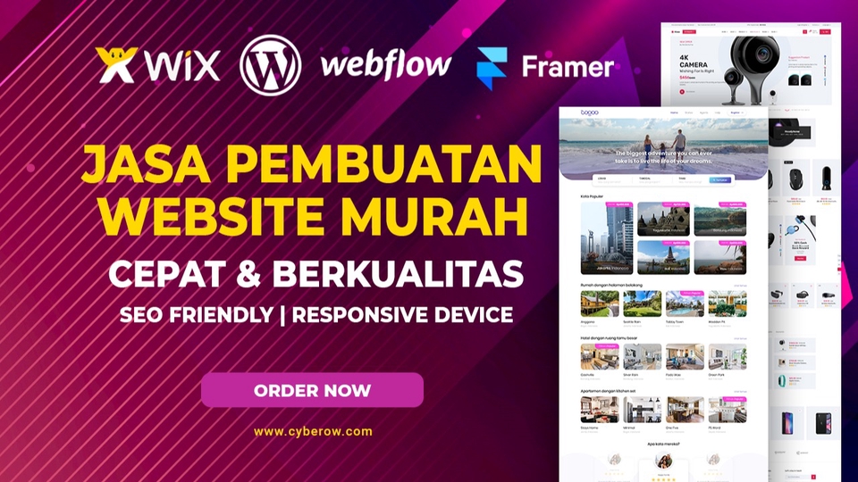 Jasa Pembuatan Website Murah Berkualitas | Wix, Wordpress, Webflow, Framer