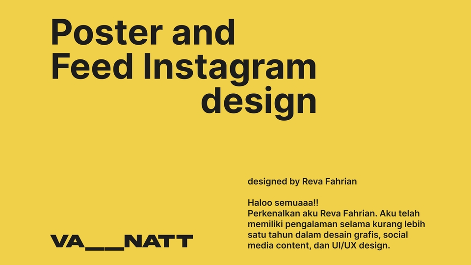 Design Feed Instagram & Poster Design