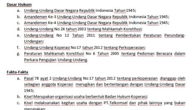Kajian Hukum/Legal Opini
