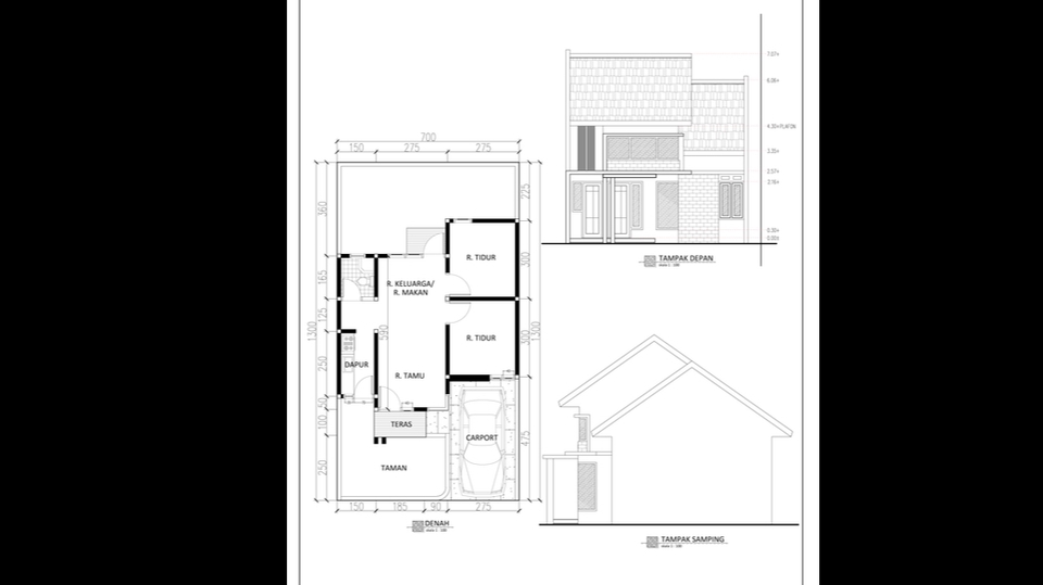 Jasa Desain gambar 2D/3D Rumah Tinggal