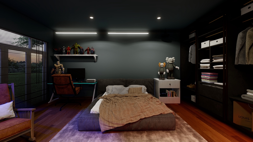 Jasa Membuat Desain Rendering 3D Kamar Tidur