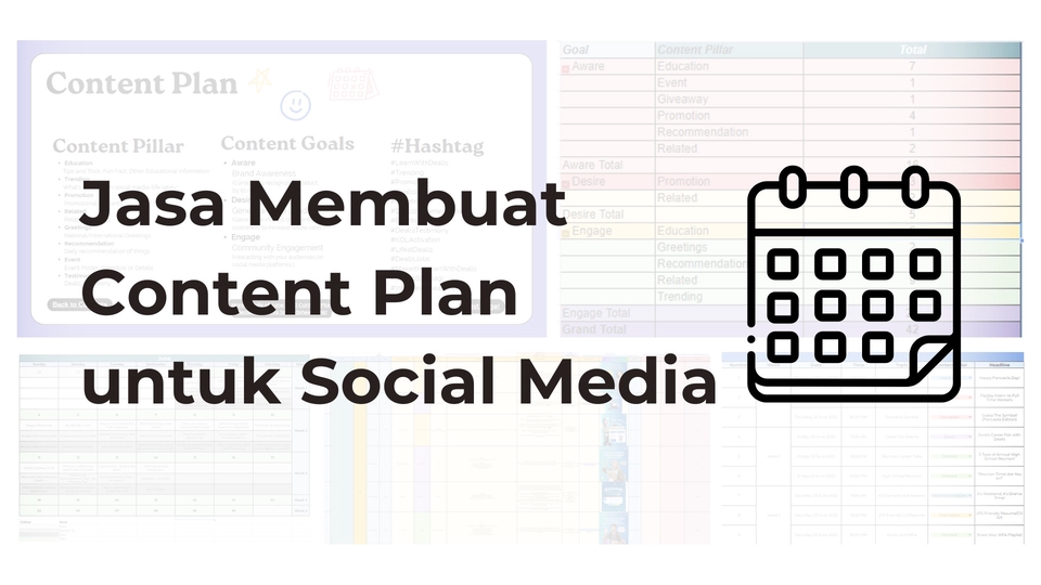 Content Plan Instagram | Content Pillar | Content Goals | Calendar of Event