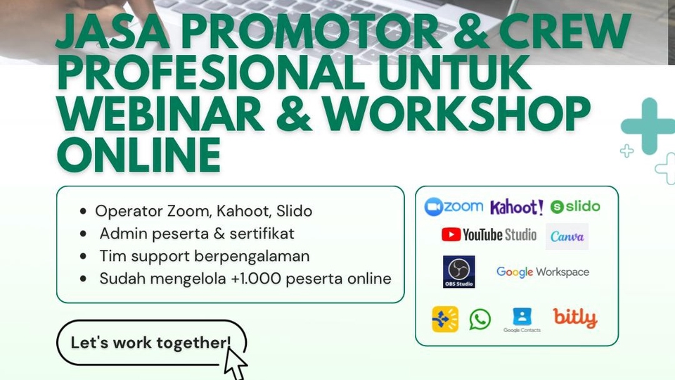 Promotor / Crew untuk Webinar dan Workshop Online