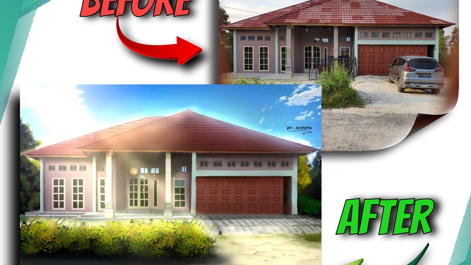 I will draw your house into beautiful cartoons or anime..