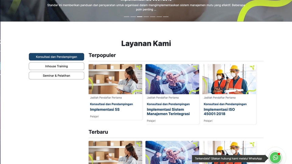 Web untuk E-Commerce, Company Profile. Web Promosi, Blog LMS dll