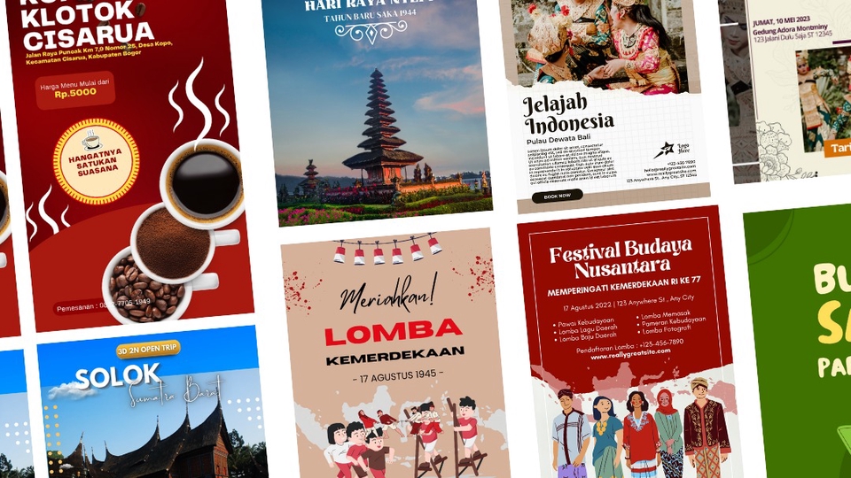 DESAIN POSTER - BANNER - KONTEN SOSIAL MEDIA - FLAYER (1 HARI JADI)