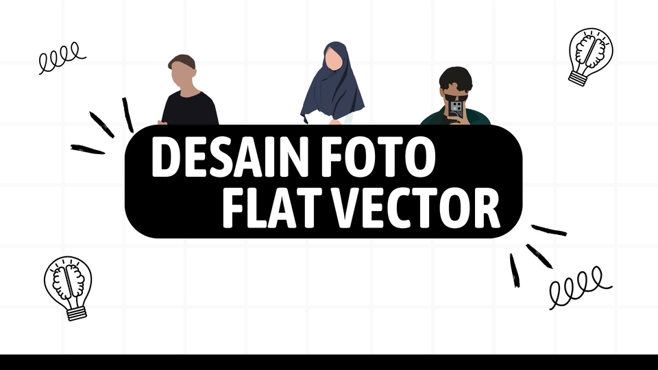 Desain Foto/Gambar Dengan Gaya Flat Vector