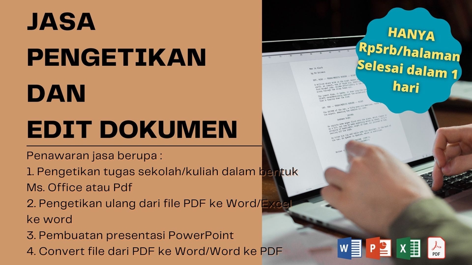 Jasa Pengetikan Tugas dan Edit Dokumen