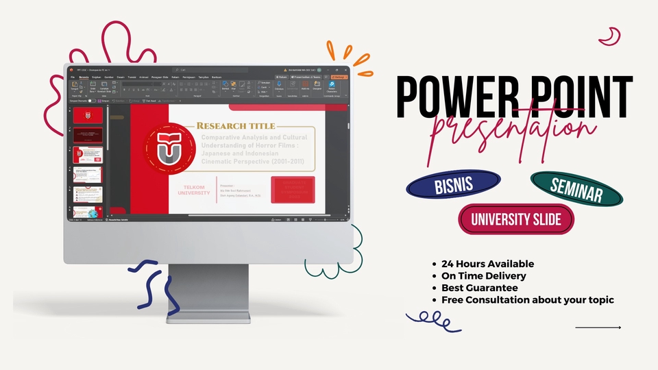 Powerpoint Presentation Design / Tugas Kuliah / Tesis / Skripsi ...