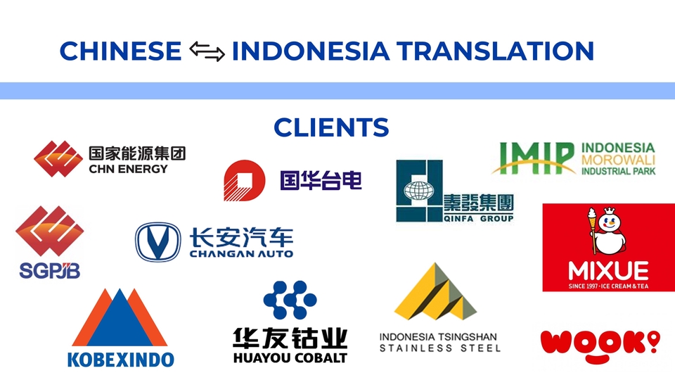 Translator Mandarin - Indonesia - Inggris | Penerjemah Chinese English ...
