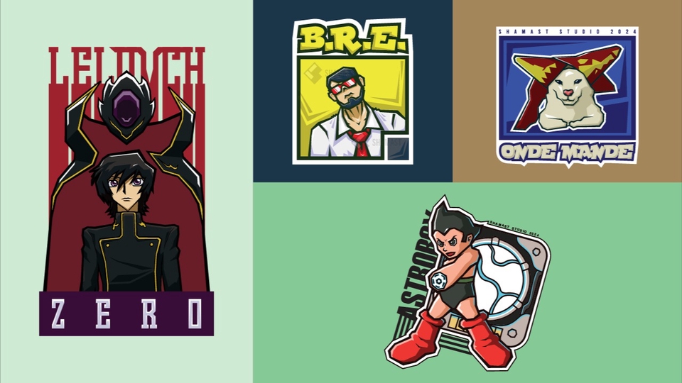 Ilustrasi vector untuk kaos sablon dan sticker