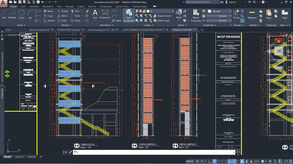 👑PREMIUM !!!! , AUTOCAD 2D - SHOP DRAWING - (5.000 / M2)