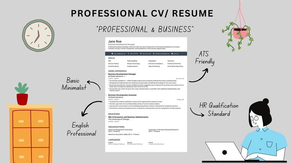 PROFESSIONAL RESUME & CV ATS FRIENDLY