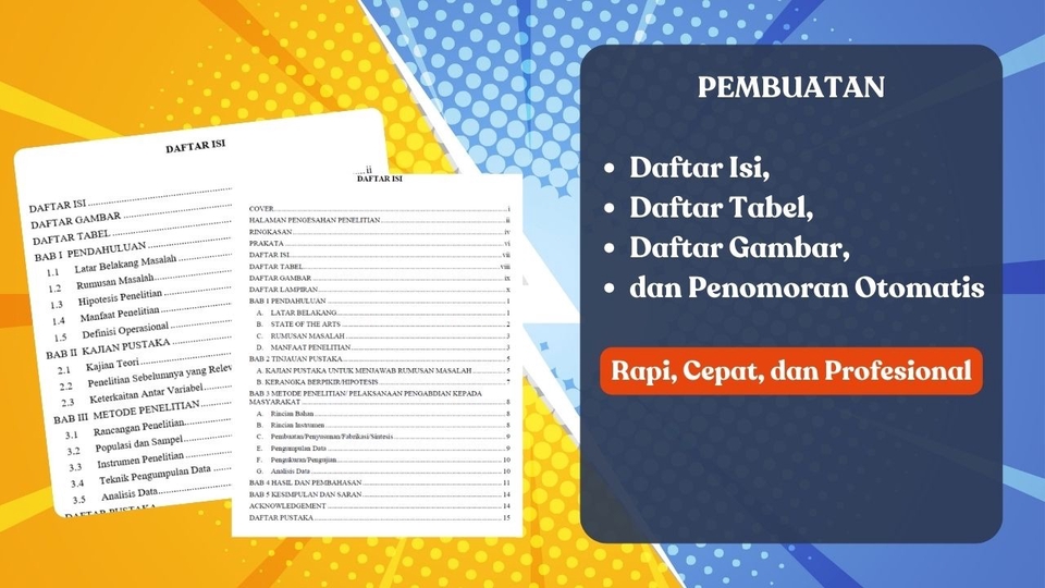 Pembuatan Daftar Isi, Tabel, Gambar, dan Penomoran Otomatis – Rapi ...