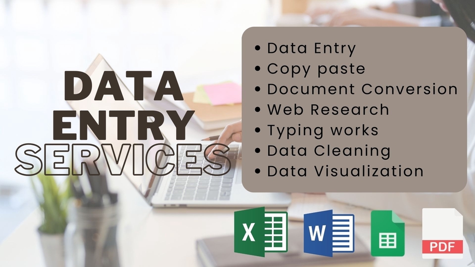 Entri Data, Pengetikan, Web Research, Data Mining, Konversi File, Excel