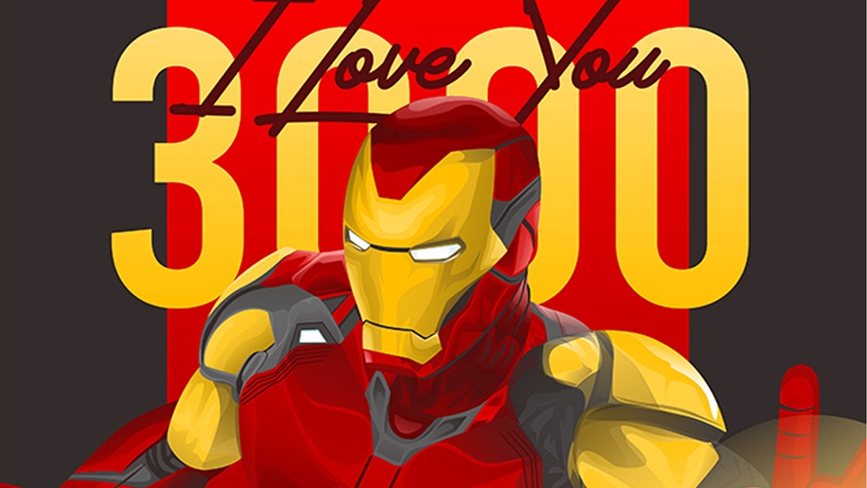 Superhero Poster dengan Gaya Vector