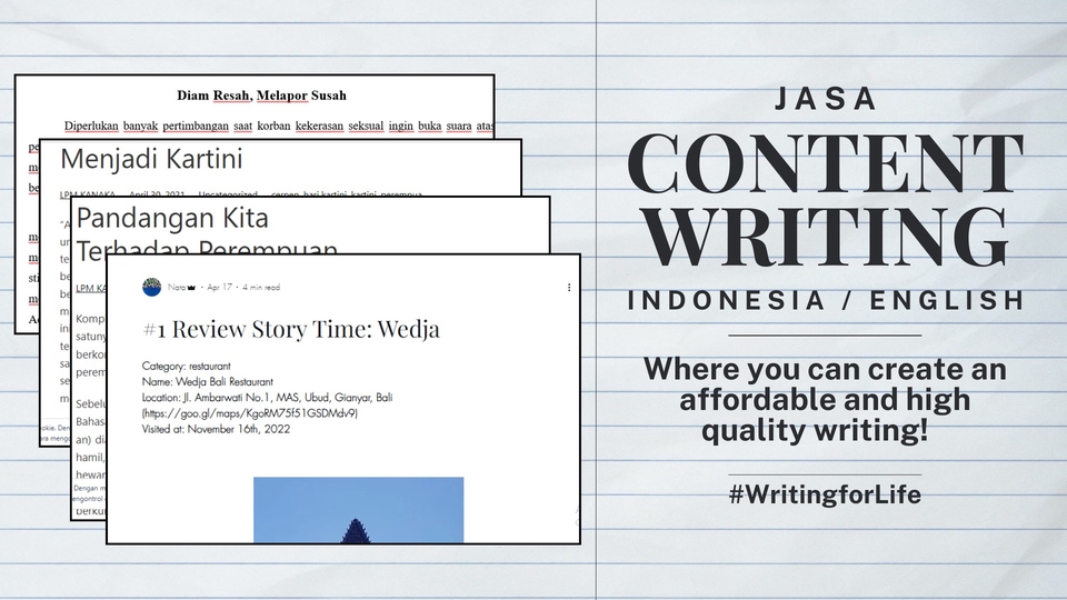 Content Writer and Content Planner