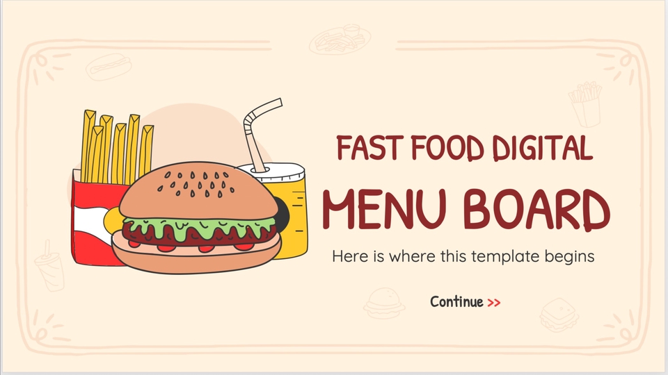 TEMPLATE COCOK UNTUK PRESENTASI BUSINESS F&B