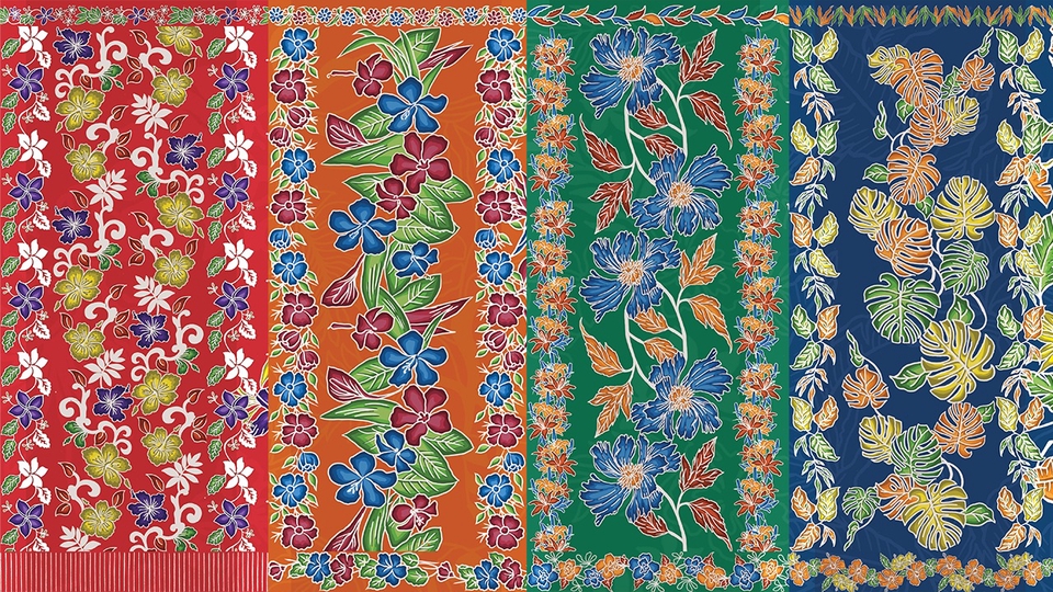 Desain Motif Tekstil Batik Pattern Seamless
