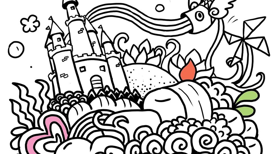 Design Gambar Lineart Buku Mewarnai Untuk Semua Umur