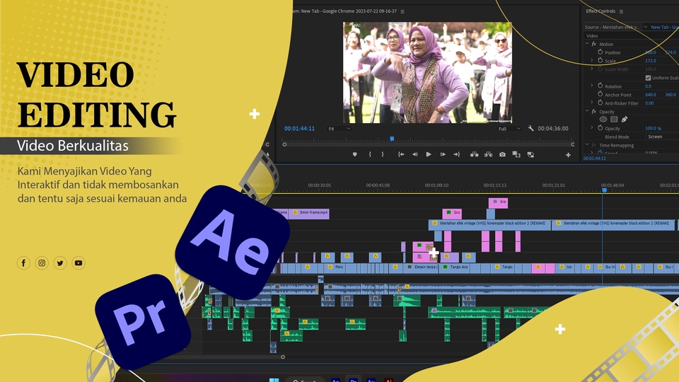 VIDEO EDITING PROFESIONAL ( VLOG, GAMING, SHORTMOVIE, TUGAS KULIAH DLL )