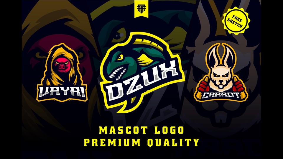 Desain mascot logo premium quality