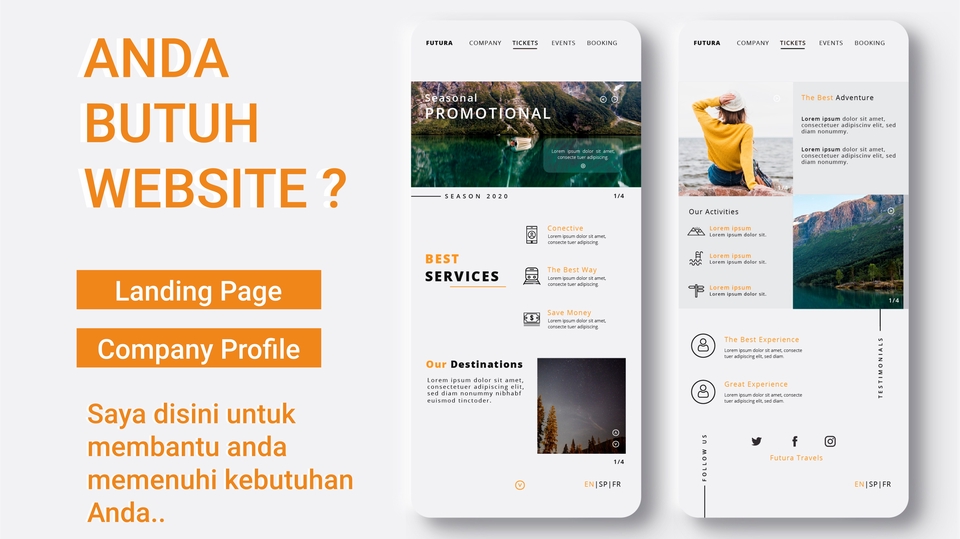 Website Company Profile, Landing Custom Page Murah