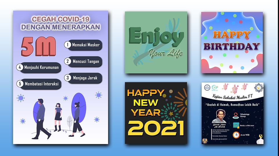 Pembuatan Desain Banner/Poster/Brosur Media Sosial, Jadi 1 Hari