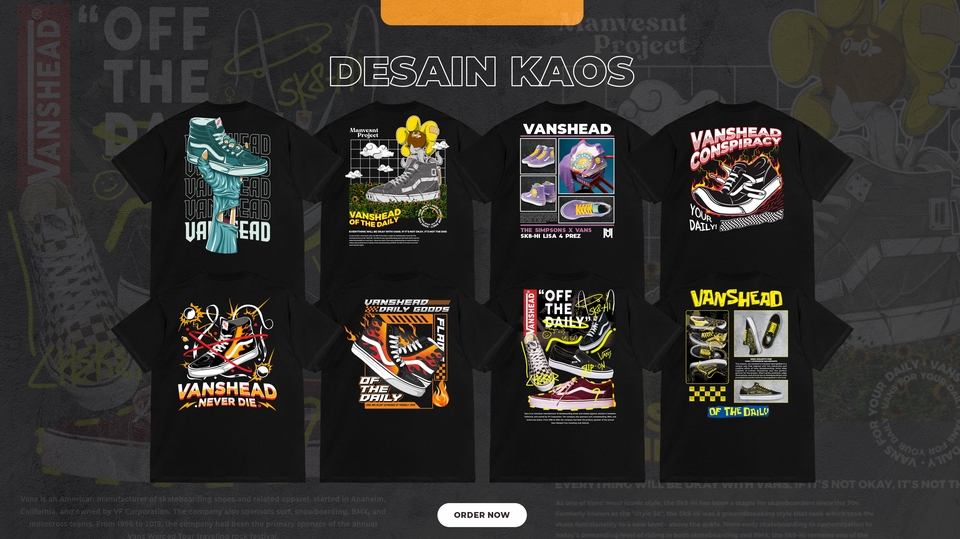 Desain Kaos Streetwear Custom Modern